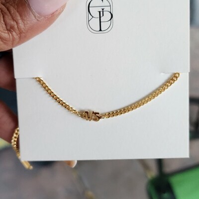 Custom Name Bracelet With Curb Chain Personalized Name Jewelry Birthday ...