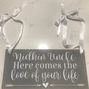 Ring Bearer Sign Uncle Wedding Sign Here Comes the Bride Sign Ceremony ...