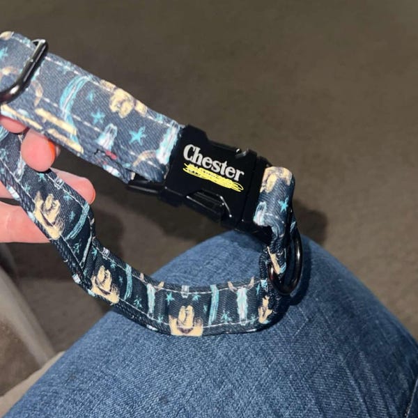 Personalized Dog Collar, Handmade Floral Pet Collar, Custom Dog ...