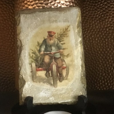 Santa Rice Paper for Decoupage Vintage Christmas Mulberry - Etsy