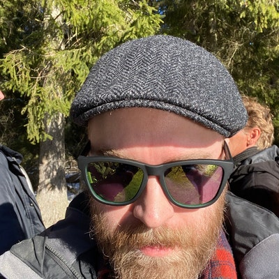 IVY FIVE Genuine Scottish Harris Tweed Pure Wool English 5 Panels Flat ...