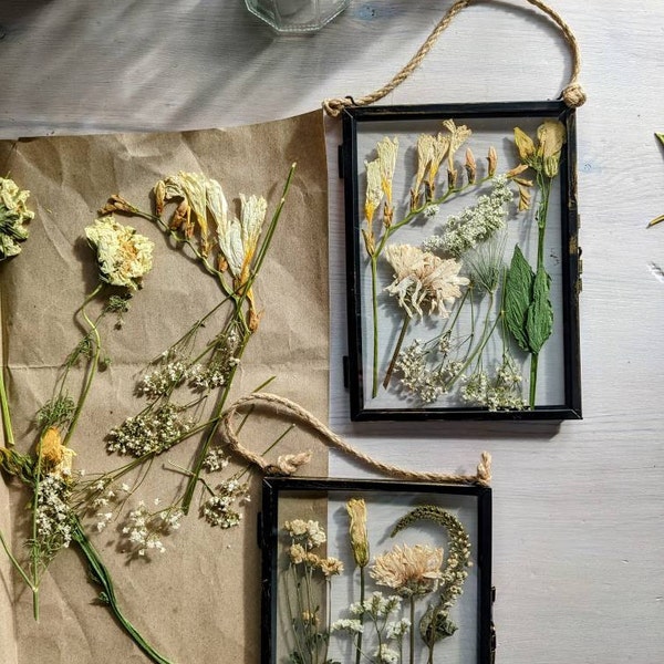 Custom Pressed Flower Frame Dried Floral Wall Decor Personalize With ...