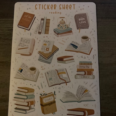 Sticker Sheet Reading Journaling Stickers for Your Planner - Etsy