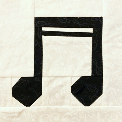 Music Note Musician Band Quilt Block PDF Pattern Includes Instructions ...