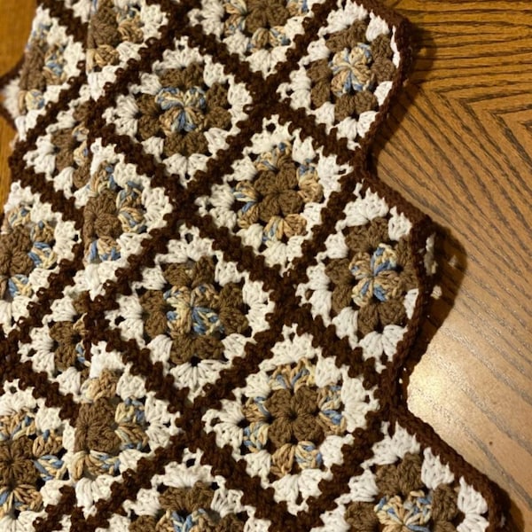 Red, White, & Blue Granny Square Blanket - Etsy
