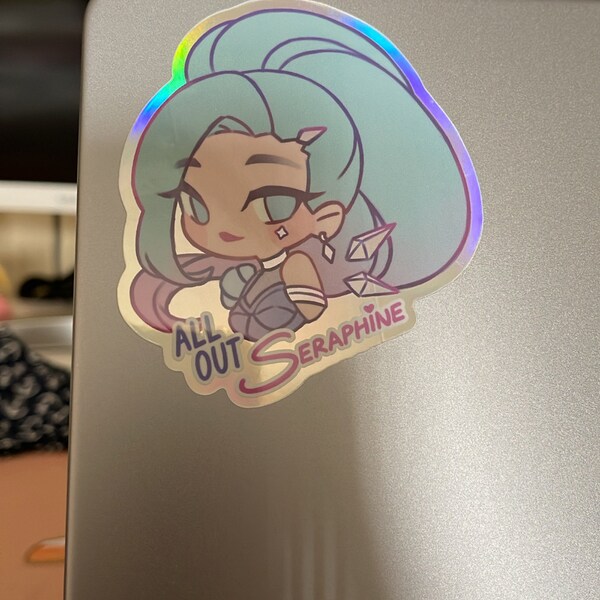 K/DA ALL OUT Holographic Stickers / K-pop Laptop, Water Bottle Decals ...