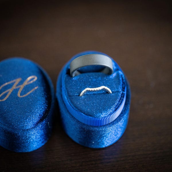 3 Slot Ring Box Wedding Velvet, 3 Slot Custom Wedding Ring Box ...