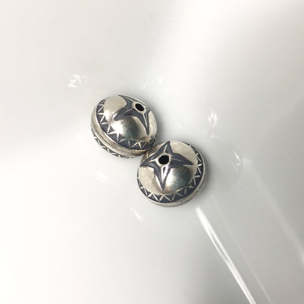 Sterling Silver Stamped Western Star Beads10mm X 9mm1 Pc. 44-ST10 - Etsy