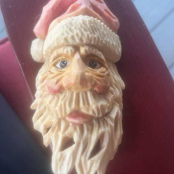 Custom Hand Carved Santa Ornament - Etsy