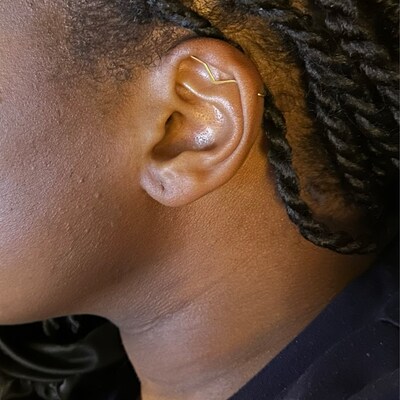 Crystal Chain VCH Vertical Hood Piercing 14g Surgical Steel 16mm ...