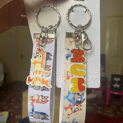 Bluey Inspired Keychain Bluey Resin Planner Keyring. Bluey Bingo Honey ...