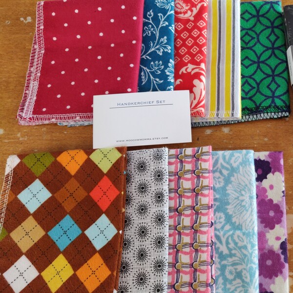 Handkerchief Mens Hanks 100 Cotton Flannel Mens Handkerchief EDC Hank ...