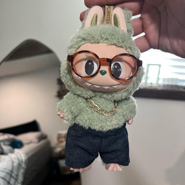 Labubu Clothes Beige Tan Overalls Jumpsuit Jumper Labubu Outfit Summer ...