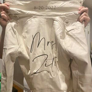 Custom White Denim Jacket Bride White Denim Custom Jean - Etsy