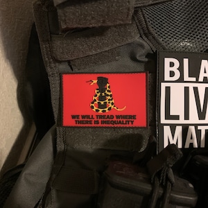 We Will Tread Where There is Inequality PVC Patch With Hook and Loop ...
