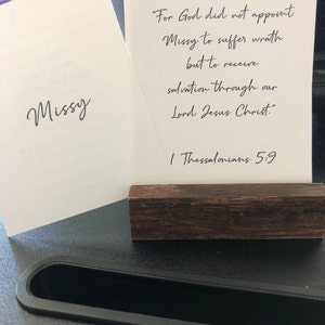 Names of God Scripture Cards Set of 25 Wood Stand Christian Faith Gift ...