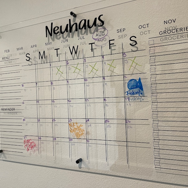 Acrylic to Do List | Customizable Planner | Chore Chart | Custom Dry ...