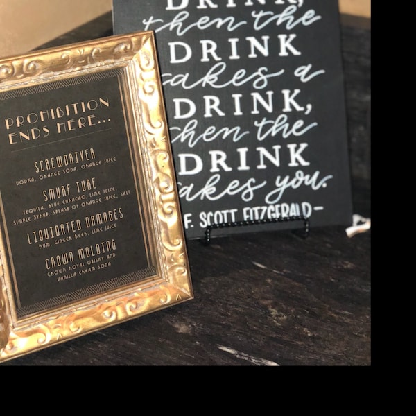 Printable Custom Menu Card / Wedding Menu / Great Gatsby Inspired Menu ...