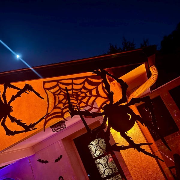4'9ft Giant Dangling Spider Template When Made. Printable Trace and Cut ...
