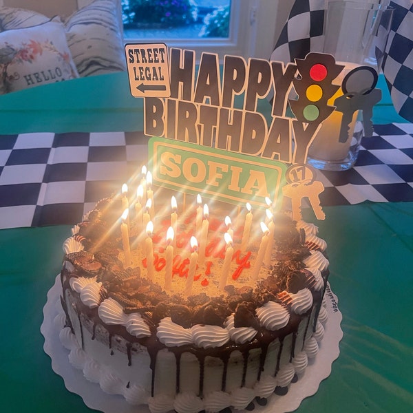 Any Name and Age Driver License Birthday Cake Topper,cake Topper,new ...