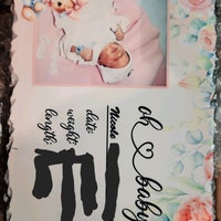 Editable in Canva Baby Boy Baptism Sublimation Slate Design/ Png Add ...