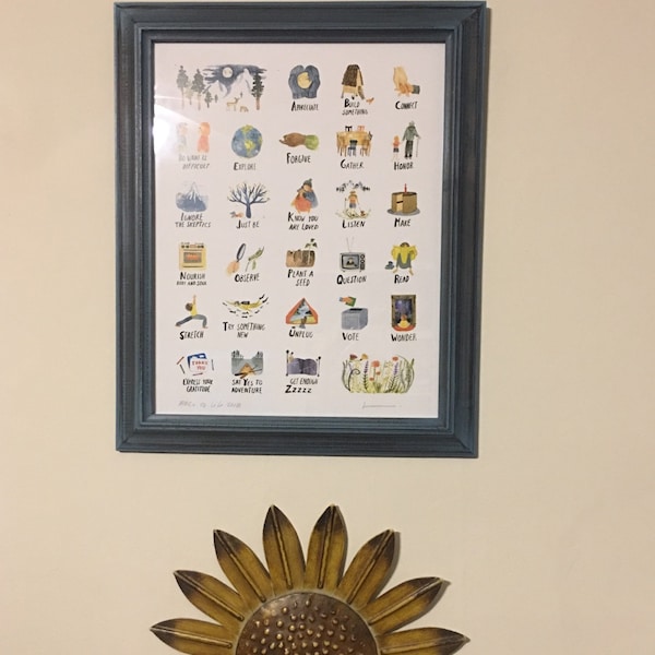 Abcs of Life Print, ABC Art Poster, Alphabet Print, Wall Art, Baby ...