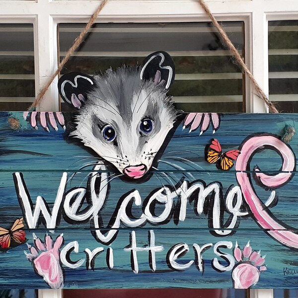 Opossum Welcome Sign - Etsy
