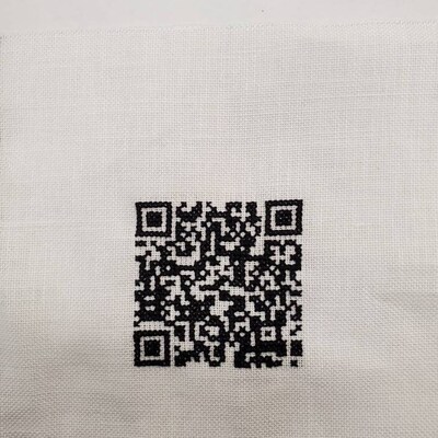 Custom QR Code Cross Stitch Pattern Instant Download, Personalized ...
