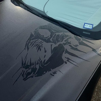 Sport Side Skull Demon Devil Grunge Design Hood Door Car Bed Pickup ...