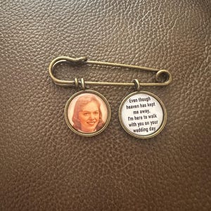 Memorial Photo Lapel Pin in Gold Custom Memorial Photo Boutonniere ...