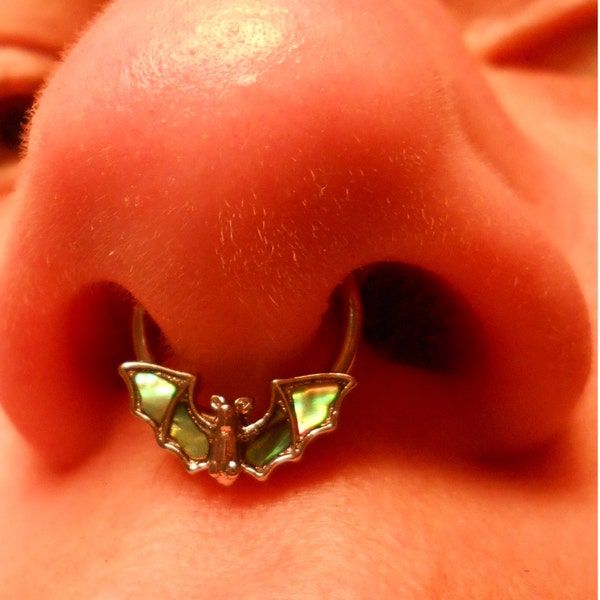 16G Bat Halloween Septum Ring/daith Earring/conch Hoop/tragus Hoop ...