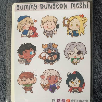 Gummy Dungeon Meshi Sheet Sticker - Etsy