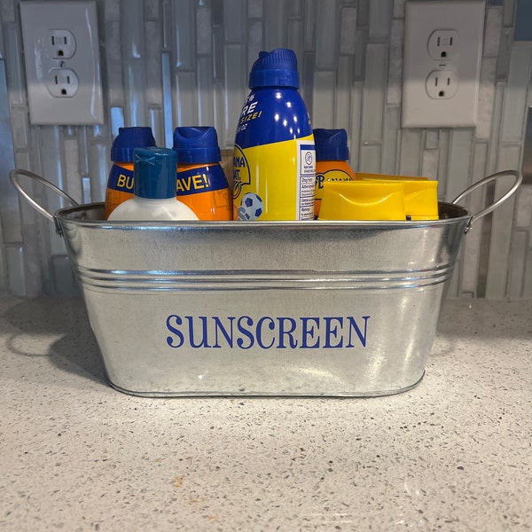 SUNSCREEN Storage Bucket - Etsy