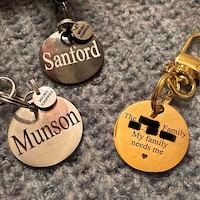 Custom Dog Tag in Gold, Silver, Rose Gold or Black, Engraved Stainless ...