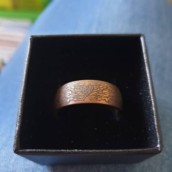 Pilot Flyer Airman Wedding Ring, Airplane Fighter Jet Engine Ring ...