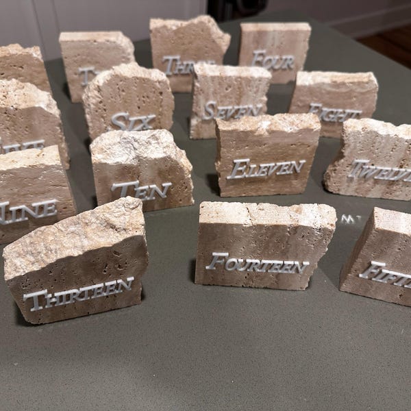 Customizable Natural Stone Table Signs for Conventions, Summons ...