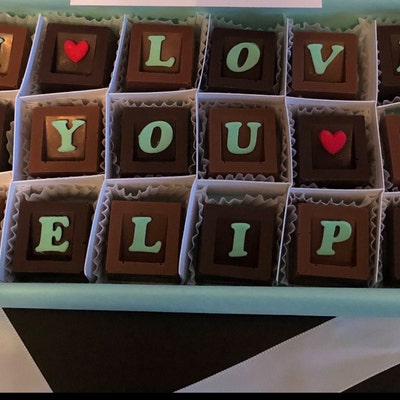 Personalized Words in Chocolate Custom Chocolate Words Personalized ...