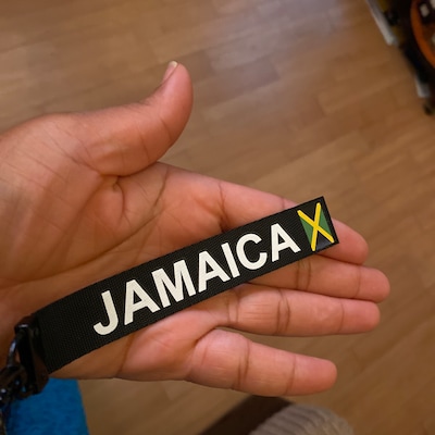 Jamaica Key Chain Keyring Luggage Tag Zipper Pull Bag Jamaican Key Ring ...
