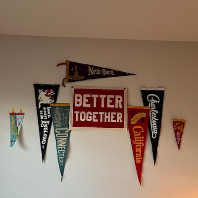 Better Together Banner Felt Pennant Flag Banner Vintage Banner Wall ...