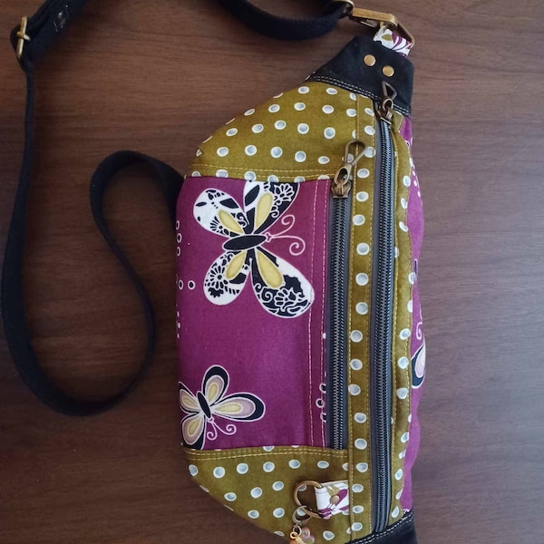 Hip Bag SEWING Pattern, VIDEO, 2 Sizes, Hipster Pouch, Fanny Pack ...