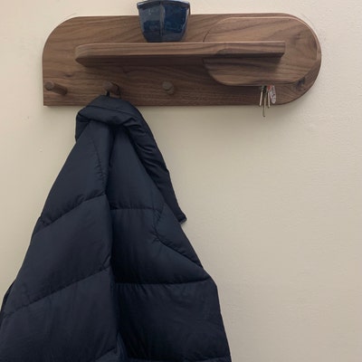 Entryway Organization, Key Holder, Wall Mount Coat Rack With Shelf ...