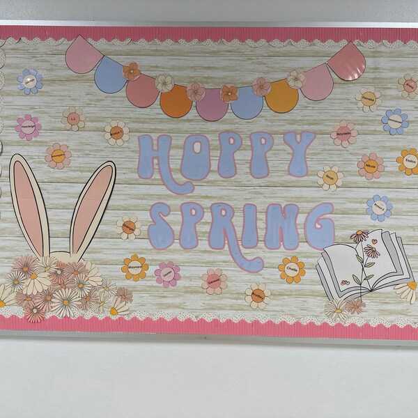 Retro Easter Bulletin Board Kit and Student Activity, Spring Bulletin ...