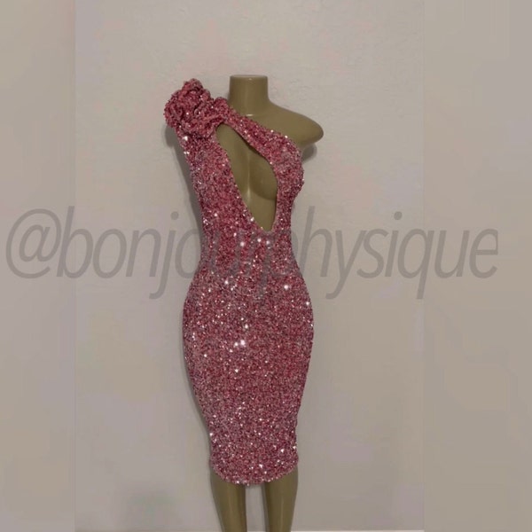 Rose Gold Velvet With Matching Sequence 4way Stretch Velvet Made in ...