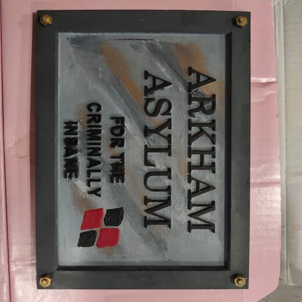 Arkham Asylum 3D Printed Sign (various Villain Options) - Etsy UK