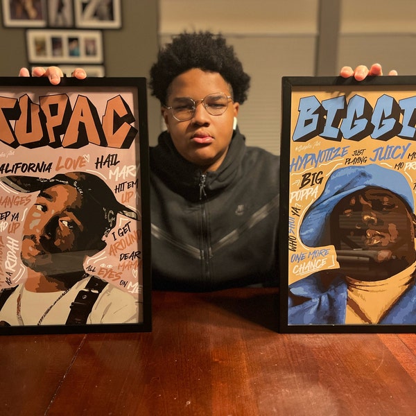 Tupac & Biggie Poster Combo Hip Hop Wall Art - Etsy