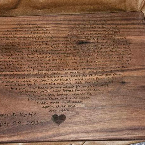 Engraved Poem, Personalized Poem in Wood, Handwritten Heirloom, Child's ...