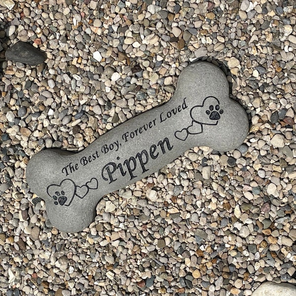 Pet Memorial Stone - Bone Shaped | Dog Headstone | Pet Loss Gift - Etsy