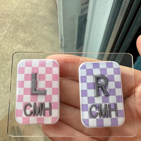 Checkered Two Tone Mint and Mauve Xray Markers- 16 Different Colors ...