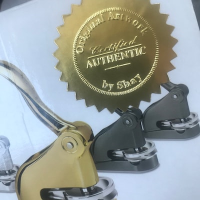 Certificate of Authenticity Seal Embosser, Custom Certificate Embossing ...