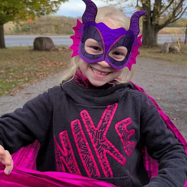 Purple Dragon Mask inspired by Wings of Fire queen Magnificent Rainwing ...